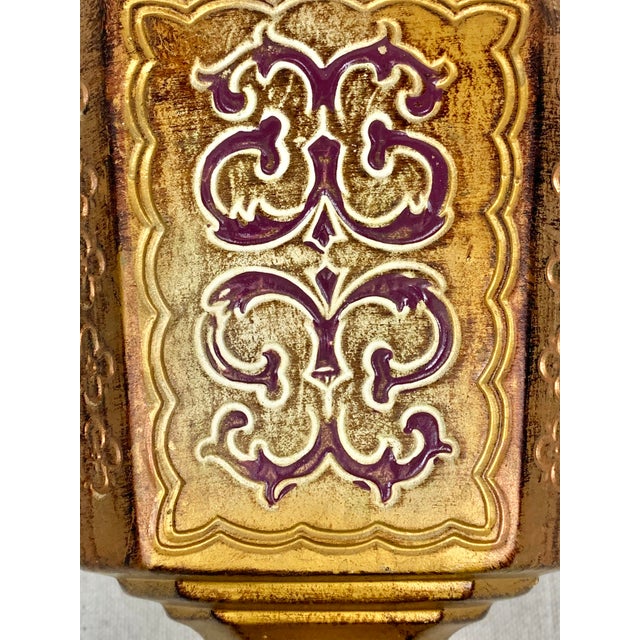 Vintage Florentine Design Gold Vase | Chairish