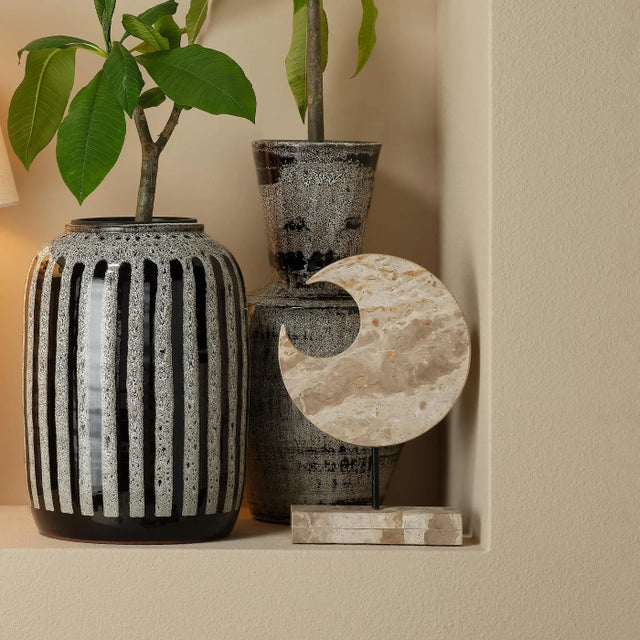 Crescent Marble Stand Sculpture | Chairish