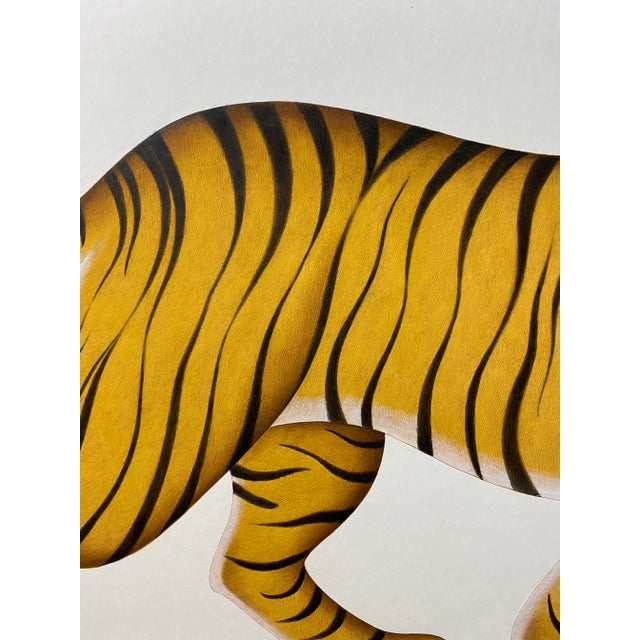 Indian Miniature Tiger Painting, Real Bengal Artwork Inspired as Folk ...