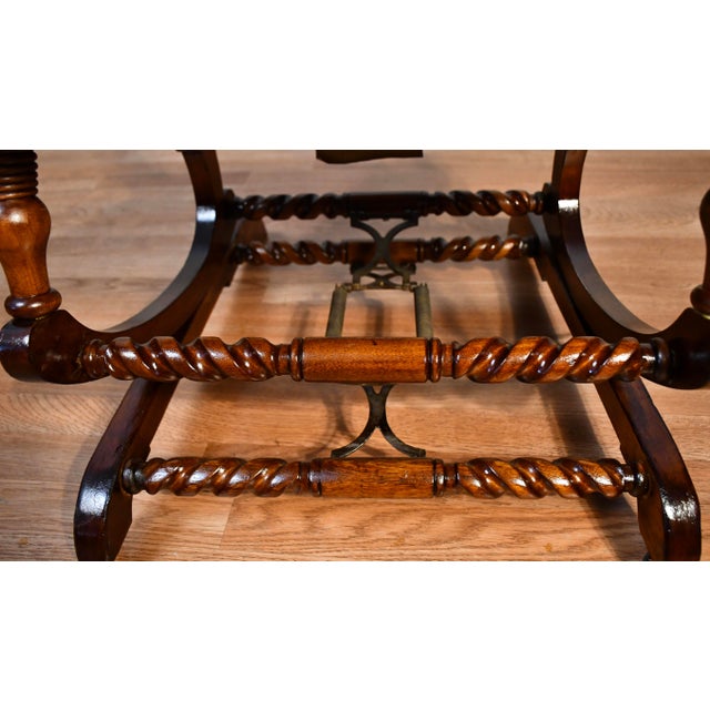 1870 Antique George Hunzinger Barley Twist Mahogany Platform Rocking ...