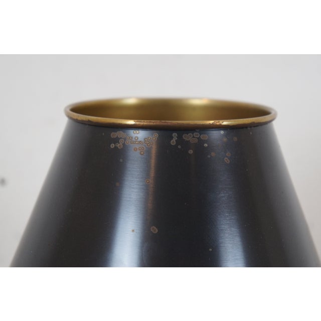 Vintage Ralph Lauren Bronze Library Desk Table Lamp Tole Shade ...