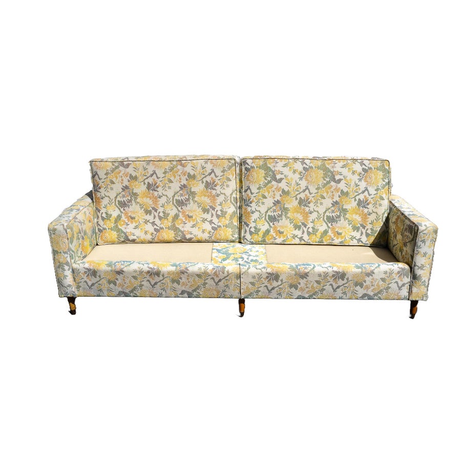 70s flower pattern couch
