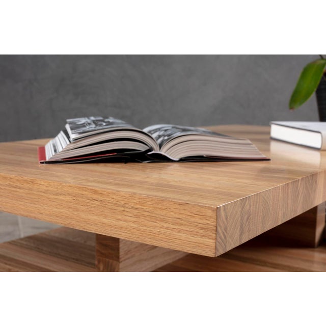 Floating Oak Coffee Table | Chairish