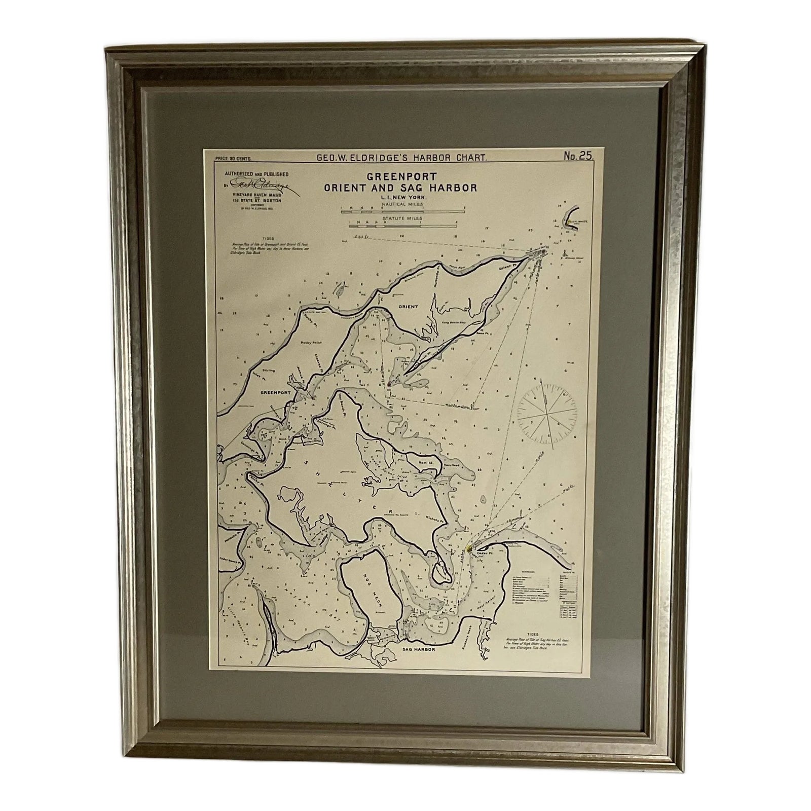 Sag Harbor Nautical Chart | Chairish