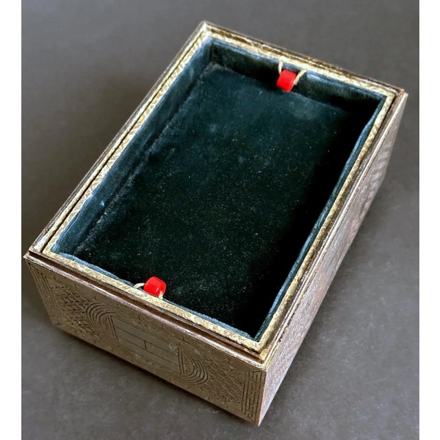 Fine Korean Box with Tray Iron with Silver Inlay Joseon Dynasty | Chairish