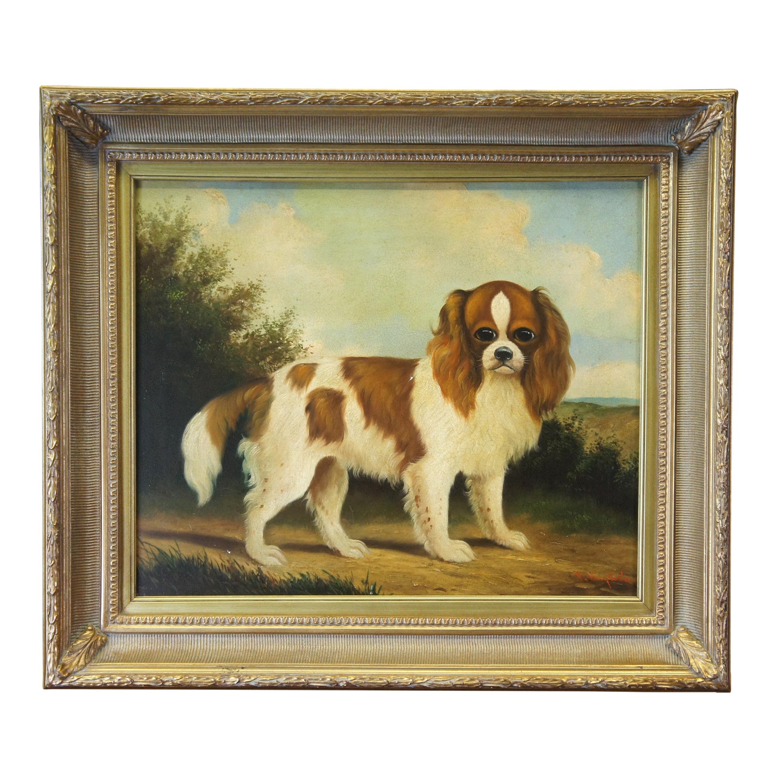 20the Century Cavalier Portrait Painting by P. English Oil on Canvas ...