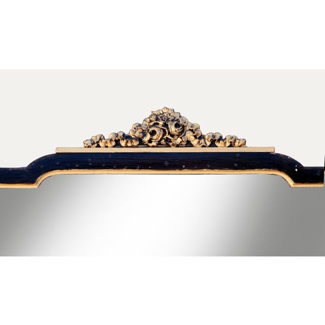Large 1950s Gold Crown Mirror | Chairish