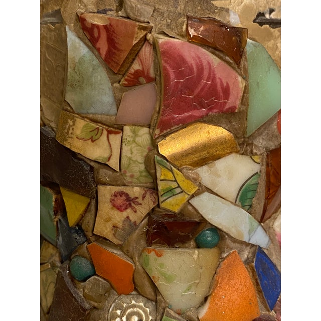 1930s Folk Art Mosaic Milk Memory Bottle | Chairish