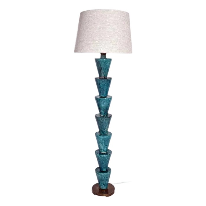 Nizwa Turquoise Floor Lamp by Barracuda Interiors | Chairish