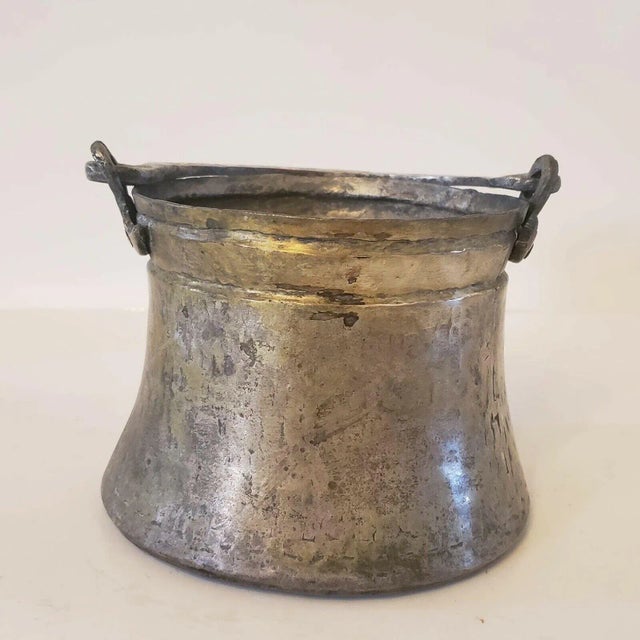 Antique Primitive Lead Smelting Pot With Handle | Chairish