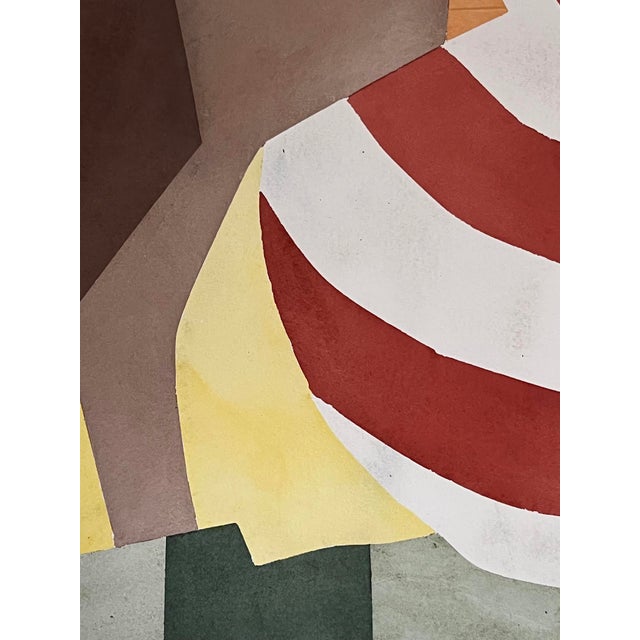 Vintage Modernist Abstract Watercolor Painting by Roger Stokes | Chairish