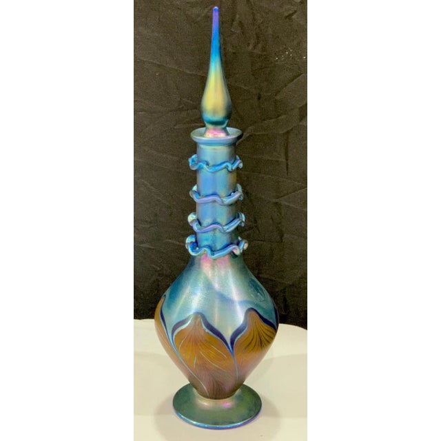 Vandermark Art Glass Decanter, in the Style of Louis Comfort Tiffany ...