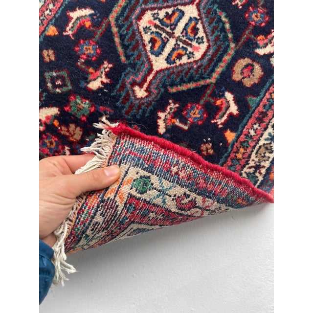 1950s Vintage Navy Tribal Rug| 2 x 3 | Chairish