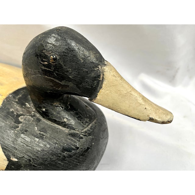 Antique Early 1900s Handcrafted Wood Duck Decoy | Chairish
