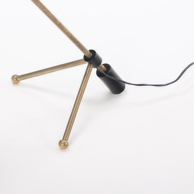 Brass and Painted Iron Table Lamp Circa 1960 | Chairish