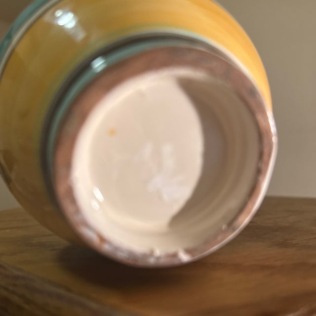 1980s Boho Chic Sunshine Pottery Pitcher Boho | Chairish