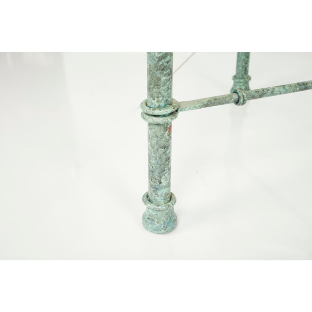 Vintage 1980s Square Verdigris End or Coffee Table | Chairish