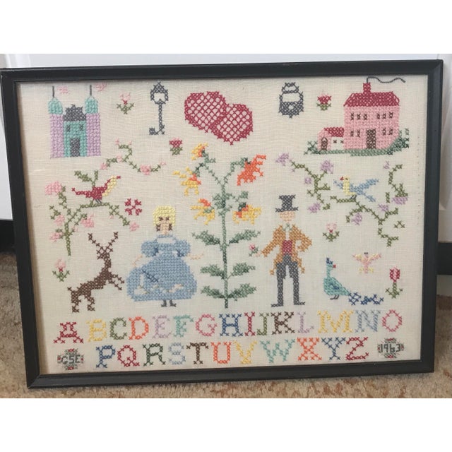 Vintage 1963 Americana Alphabet Sampler | Chairish