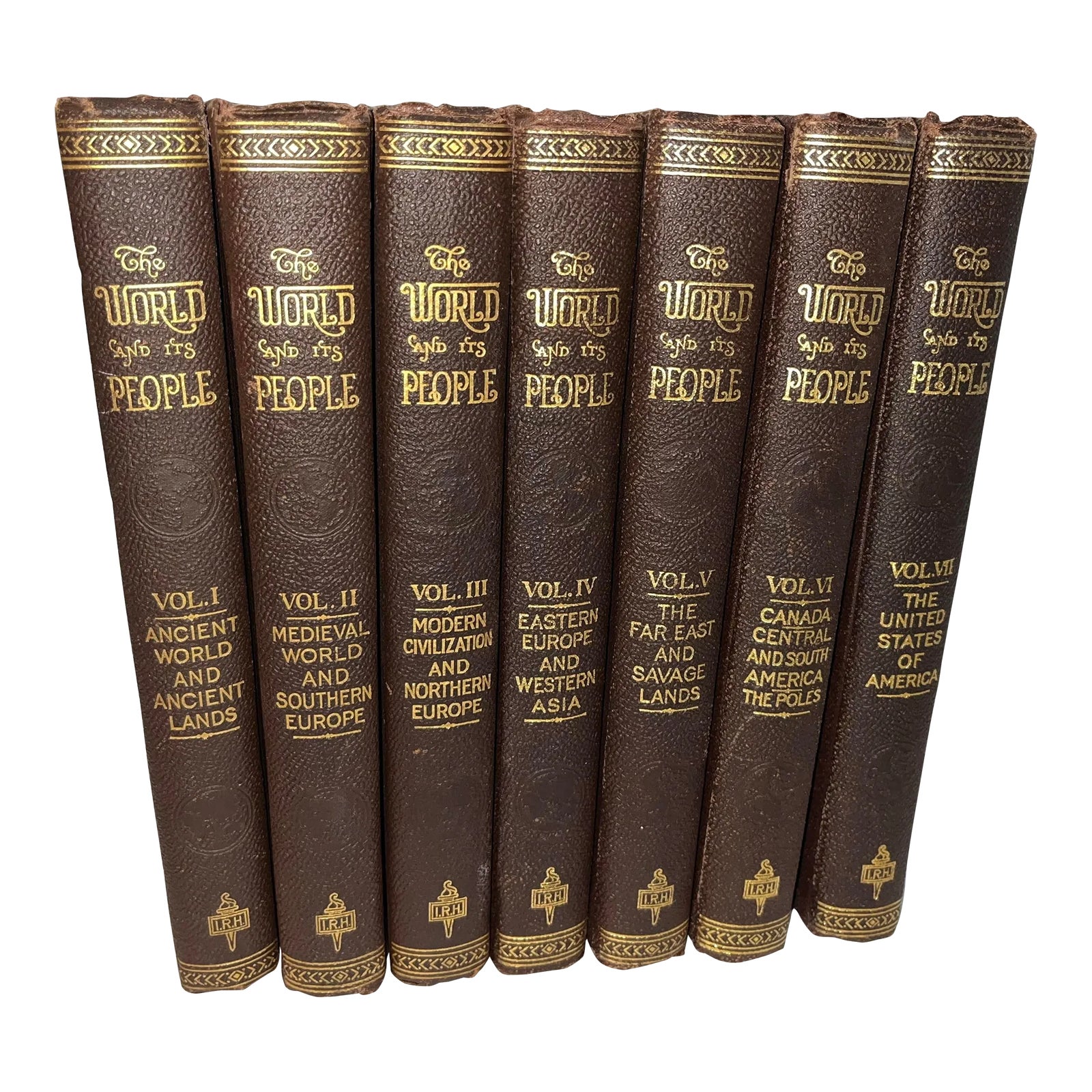 Set of 7 1934 The World & It’s People Books by Prof Charles F Horne ...
