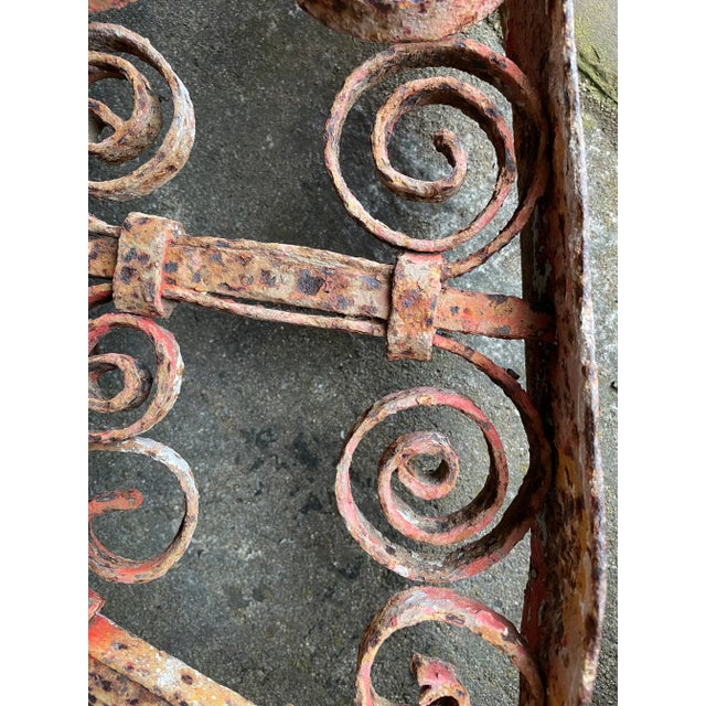 Antique Late 19th Century Wrought Iron Arched Transom | Chairish