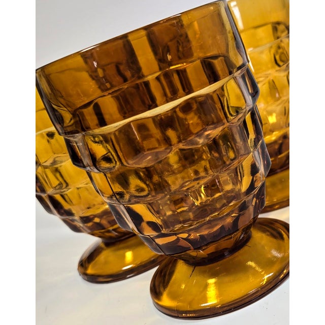 Honeyed Amber Tumblers- Set of Four | Chairish