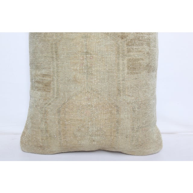 Turkish Tribal Kilim Pillow – Worn Beauty in Neutral Tones -16'' X 24 ...