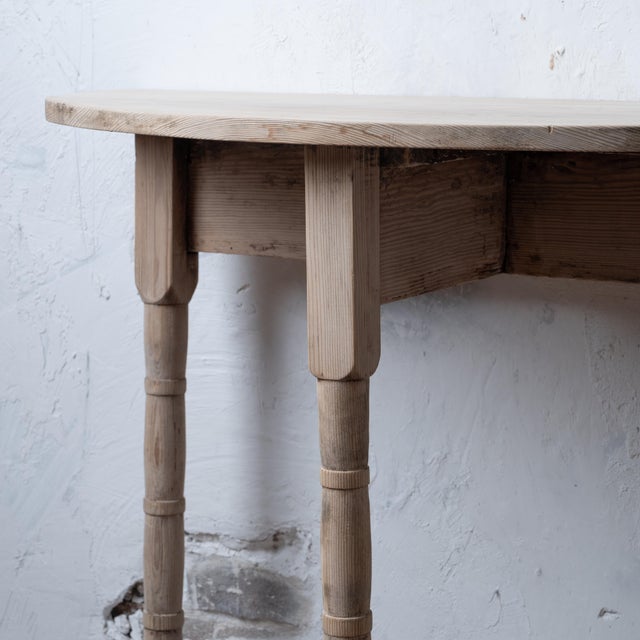 Bleached Demilune Tables, American, 19th Century | Chairish