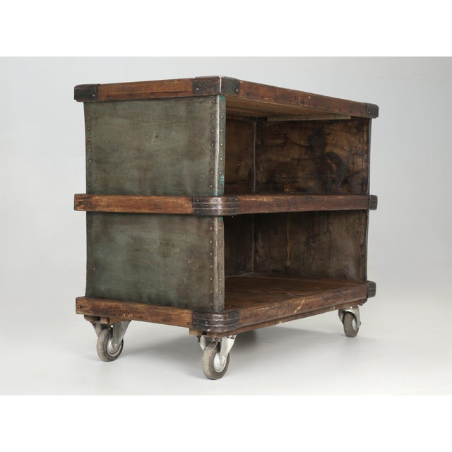French Repurposed Mobile Suroy Storage Container Into a Bar Cart or ...