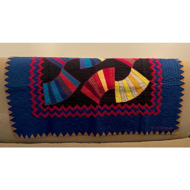 Vintage 1990s Judi Boisson Hand-Stitched American Country Throw Quilt ...