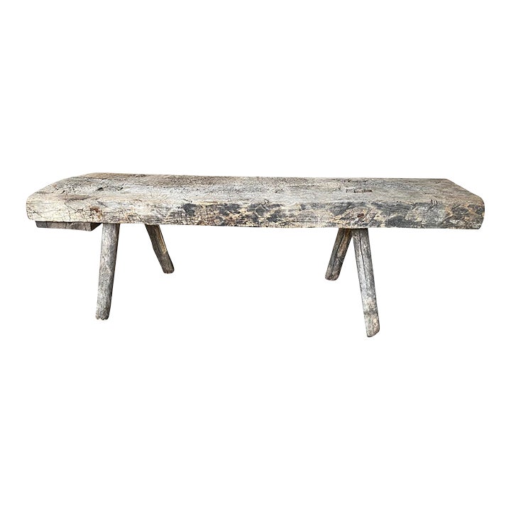 Spanish 18th Century Rustic Bench - Coffee Table | Chairish