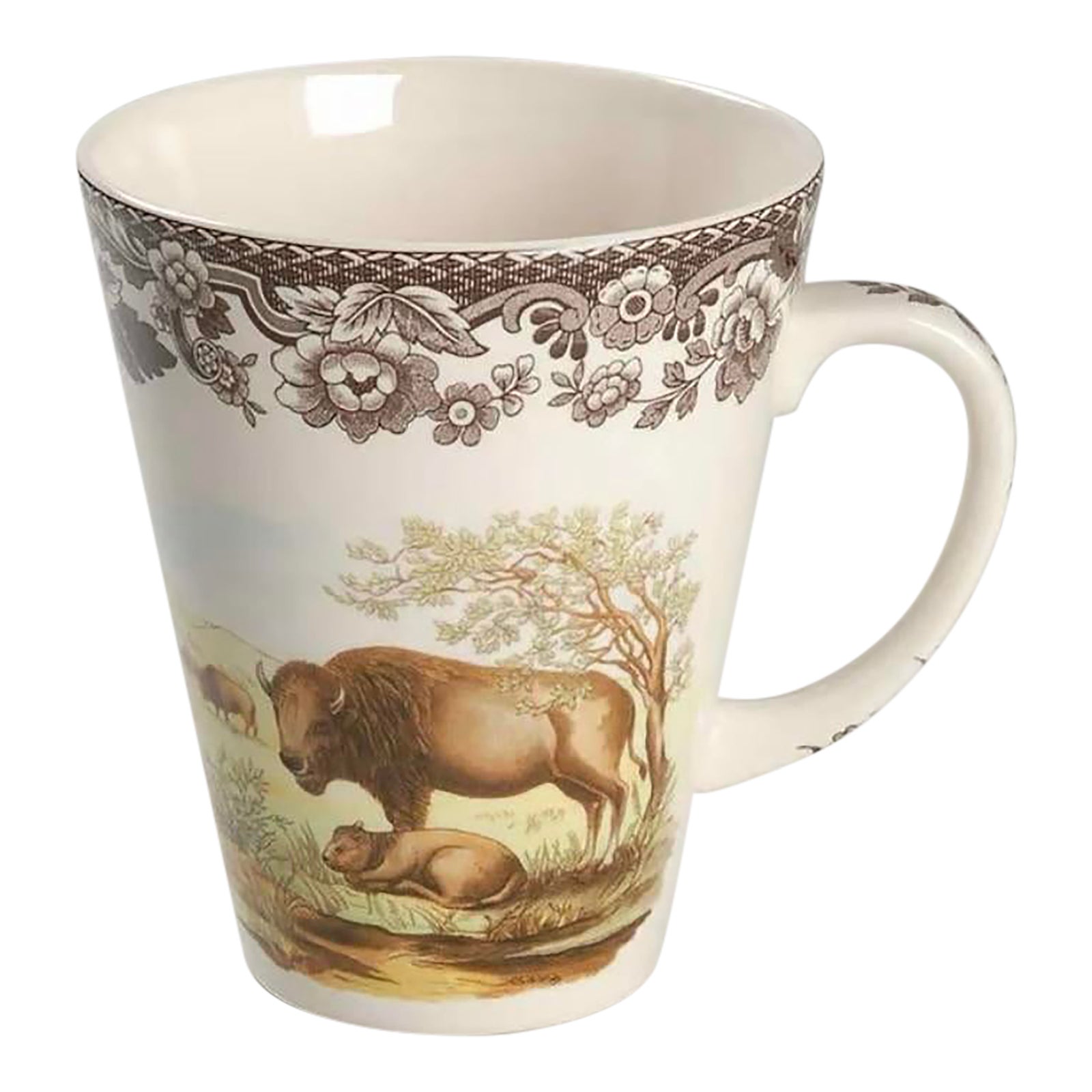 Spode Woodland Bison Beverage Mug | Chairish