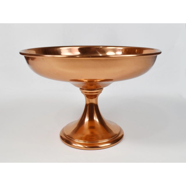 Vintage 1960s Coppercraft Guild Taunton Mass Oval Pedestal Copper ...