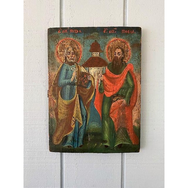 Early 20th Century Antique Religious Icon Painting | Chairish