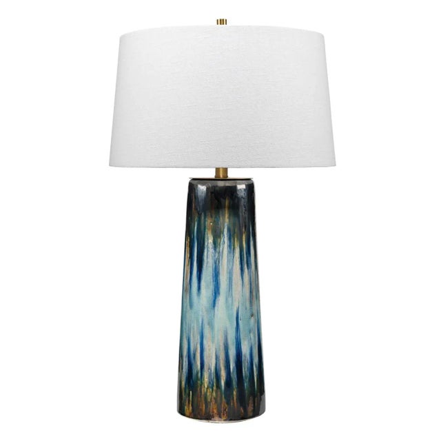Brushstroke Ceramic Table Lamp | Chairish