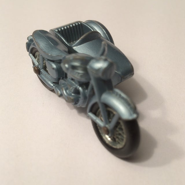Matchbox No.4 Blue Triumph Motorcycle With Sidecar | Chairish