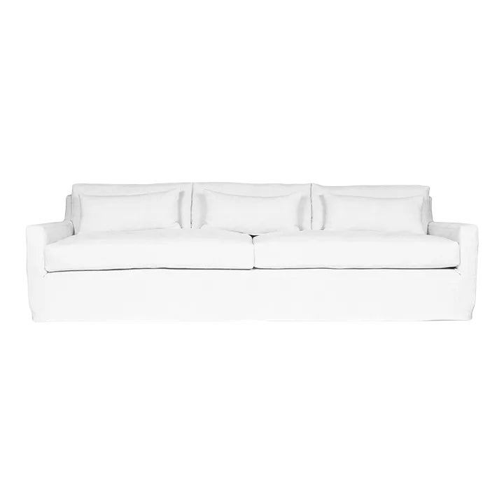 Moss Home Kathy Sofa 96", Bonanza Optic White | Chairish