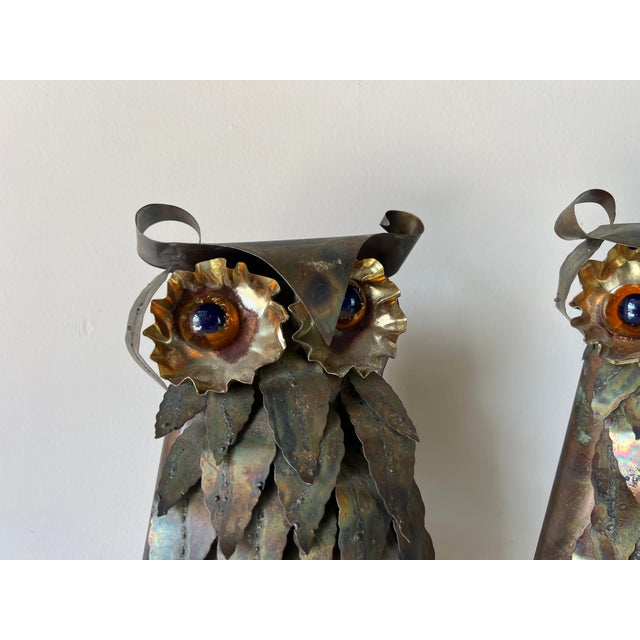 Mid Century Curtis Jere Owl Sculptures - a Pair | Chairish