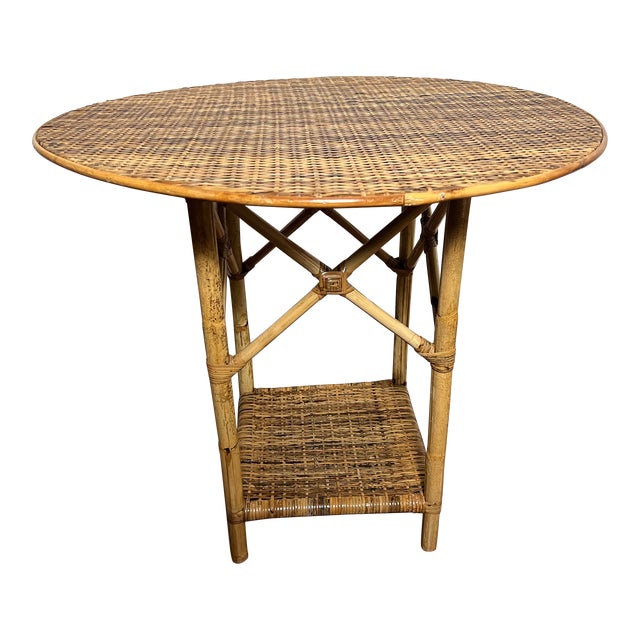 Mid 20th Century Vintage Mottled Bamboo French Directoire Style Bistro ...
