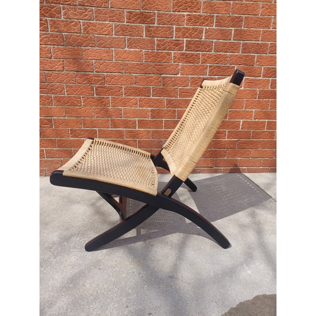 1960's Folding Rope Wrapped Lounge Chair | Chairish