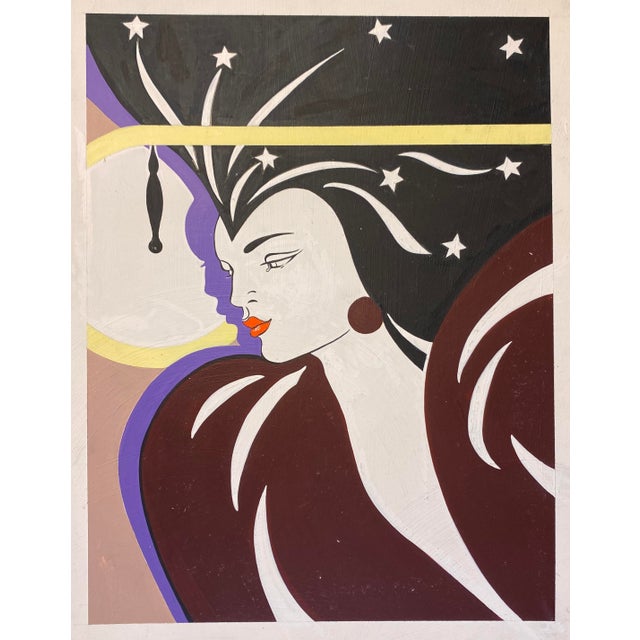 1980s Mary Jane Lunde Portrtait Painting | Chairish