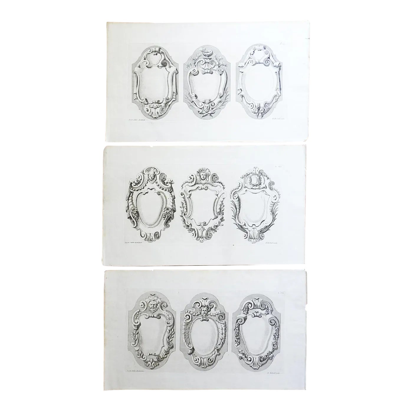 Antique 1728 James Gibbs Architectural Ornament Engravings - Set of 3 ...