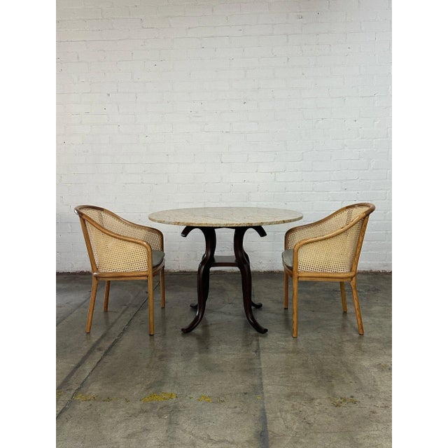 1980s Round Table With Sculpted Base | Chairish