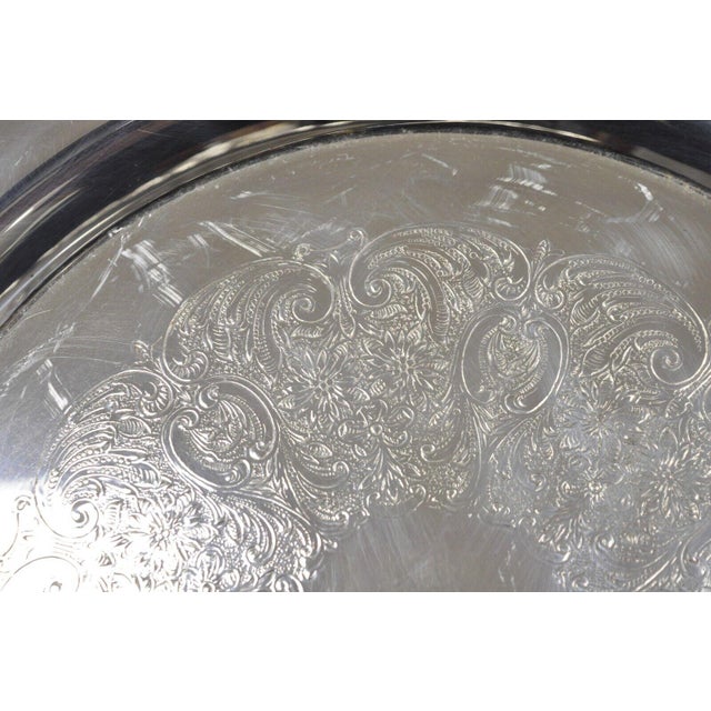 Vintage Towle Silver Plated Victorian Style Round Platter | Chairish