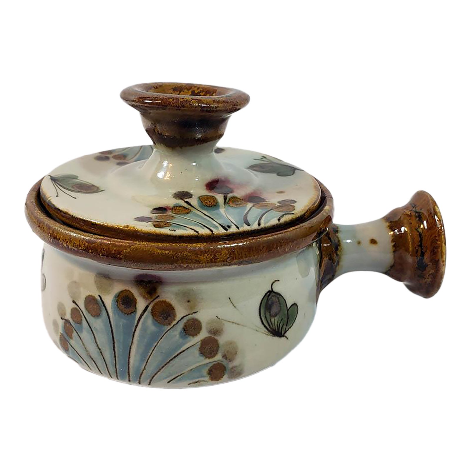 Vintage Ken Edwards Signed Tonala Mexico Stoneware Pottery Lidded Dish ...