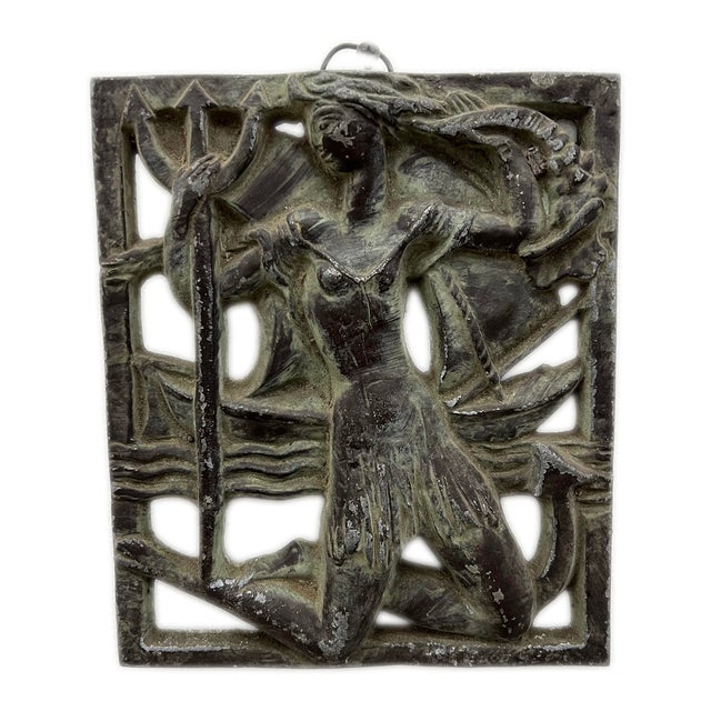 Vintage Art Deco Relief Plaque Patinated Bronze | Chairish