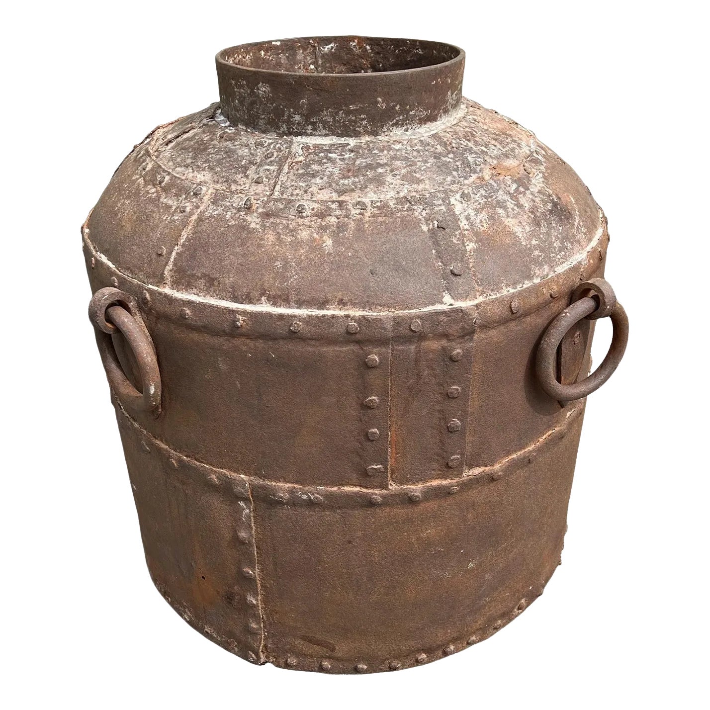 Antique Large Iron Container | Chairish