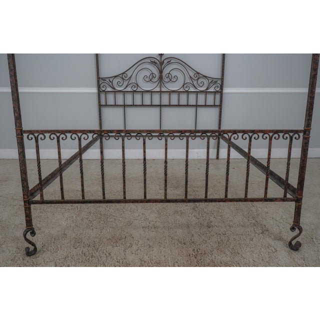 Queen Size Wrought Iron Poster Bed | Chairish