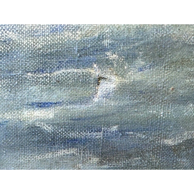 British Seascape Oil Painting Rms Queen Mary Steam Ship on Choppy Seas ...