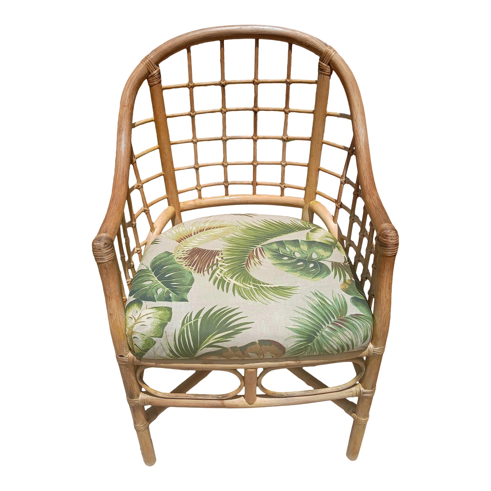 Vintage Bent Wood Rattan Armchair | Chairish
