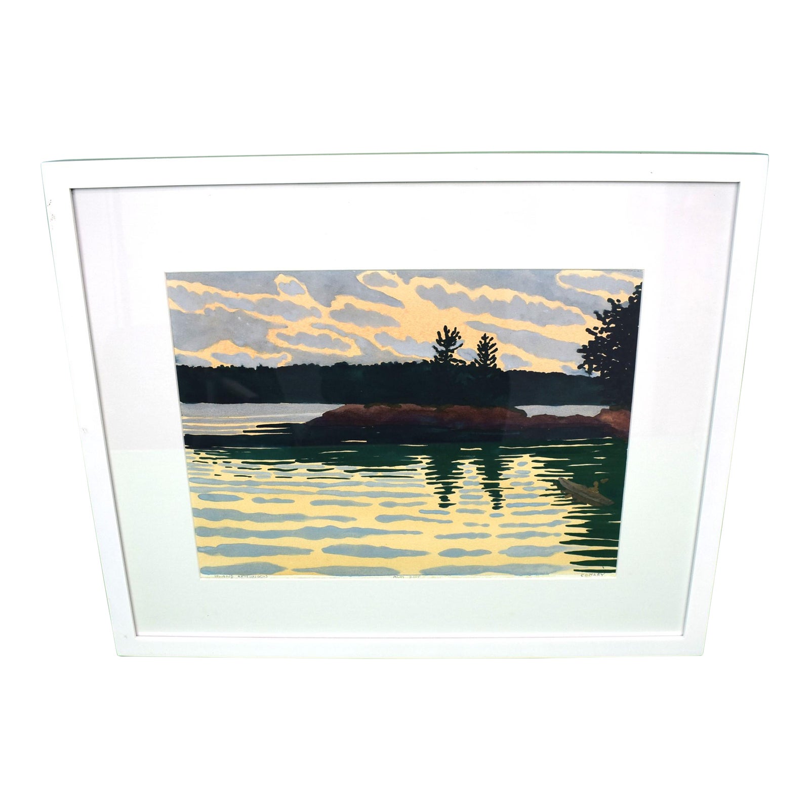 Cove North Island Afternoon Aug 2015 Watercolor Painting by Stoney ...